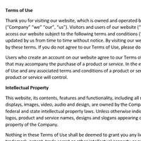 Website Terms and Conditions Template - Legal Goodness
